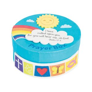 fun express prayer box craft kit - makes 12 - religious crafts for kids, sunday school activities