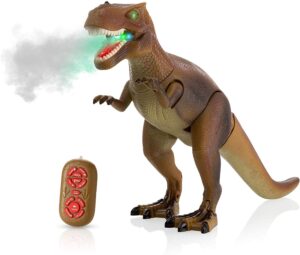 advanced play dinosaur trex toy realistic walking tyrannosaurus rex multifunction rc trex toy figure with roaring spraying function good dinosaur toys for boys girls ages 3 plus