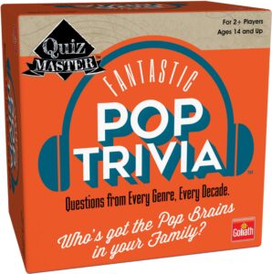 goliath quizmaster pop trivia : questions from every genre, every decade, 5" (b07grdmng1) - orange