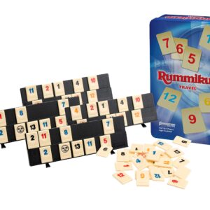 Rummikub in Travel Tin - The Original Rummy Tile Game by Pressman, Blue (B07GLGBW9X)