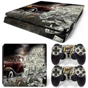 zoomhitskins compatible with ps4 slim skin, mafia crime american gangster vintage, durable & fit, 3m vinyl, made in the usa