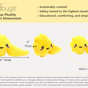 nerdbugs Pancreas Plush - Sucrose, Yet so far! Diabetes Gift/Pancreatitis Gift/Get Well Gift/Health Education Toy/Surgery Gift/Anatomy Plush Organ Gift