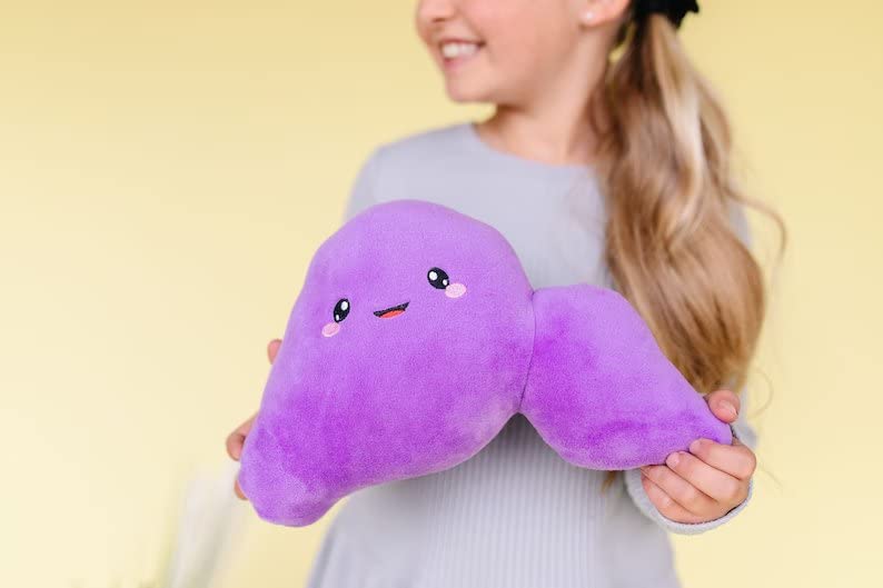 nerdbugs Liver Plush- Go on, Liver Little!- Large Liver Plush Organ/Hepatitis Gift/Cirrhosis Gift/Hepatology Gift/Get Well Gift/Health Education Toy