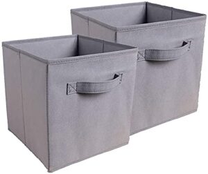 zuer fabric storage cubes- foldable storage bins thickening household cube storage box- moistureproof, dustproof, odourless (2 pack)