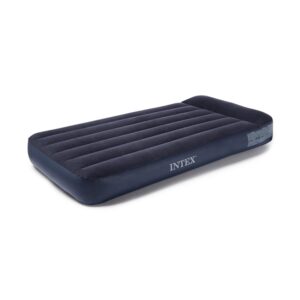 intex dura-beam standard series pillow rest classic airbed with internal electric pump, twin