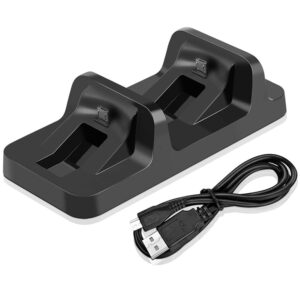 ps4 controller charger dual charging station dock for playstation 4 dualshock controllers(ps4, ps4 pro, ps4 slim)