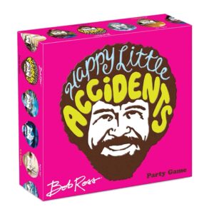 big g creative: bob ross happy little accidents game, social party game for friends and family, 15 minute play time, for 3 to 6 players, ages 10 and up