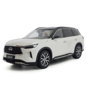 paudi model 1/18 scale diecast cars 2022 infiniti qx60 model car for adults collection white