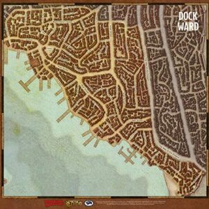 Gale Force Nine Dungeons & Dragons Waterdeep Dragon Heist Vinyl Map Set, Multi-Colored