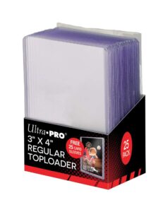 ultra pro 3" x 4" regular toploader (25ct)