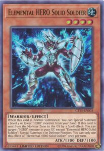 yu-gi-oh! - elemental hero solid soldier (ct15-en003) - 2018 mega-tins promos - limited edition - ultra rare