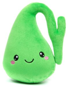 nerdbugs gallbladder plush- who you gonna gall? stone busters! -gallbladder removal stuffed (plush) organ toy/get well gift/gi surgery health education toy/gift for med students, nurses, doctors