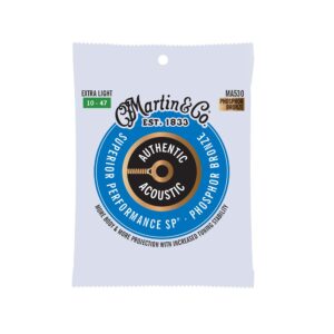 martin authentic acoustic guitar strings, superior performance extra light 10-47, 92/8 phosphor bronze