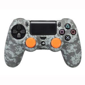 silicone + thumb grips camo digital black (ps4)