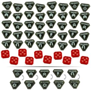 litko combat token set | compatible with warhammer: kill team | 50 pack (transluscent grey)