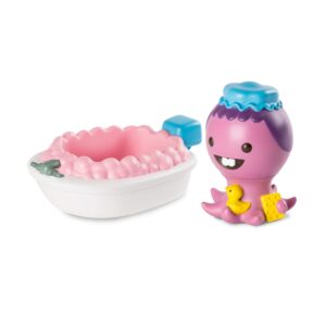 sago mini, dennis’ bathtub squirter & boat floatie, bpa & mold free easy clean bath toys, for ages 1 & up, multicolor