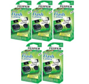 fujifilm quicksnap flash 400 disposable 35mm camera (5 boxes)