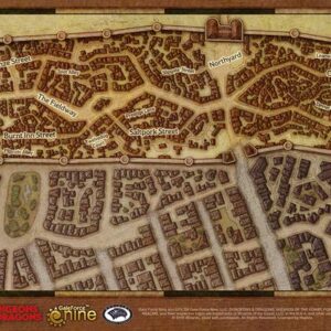 Gale Force Nine Dungeons & Dragons Waterdeep Dragon Heist Vinyl Map Set, Multi-Colored