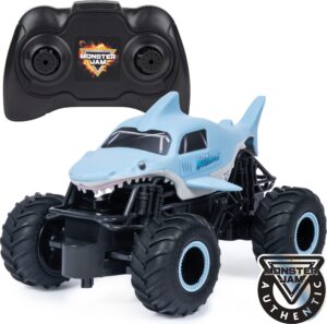 monster jam, official megalodon remote control monster truck, 1:24 scale, 2.4 ghz, for ages 4 and up