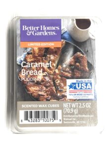 better homes & gardens caramel bread pudding 2018 limited edition wax cubes