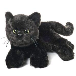 bearington collection jinx cat 15 inch black cat plush - black cat stuffed animal - realistic cat stuffed animal