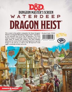 gale force nine waterdeep dragon heist - dm screen, multicolor (gfn73709)