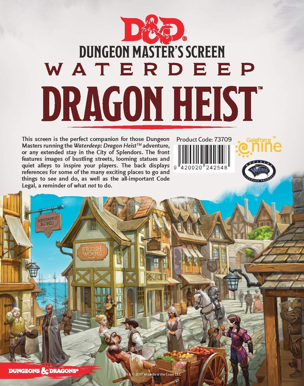 Gale Force Nine Waterdeep Dragon Heist - DM Screen, Multicolor (GFN73709)