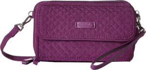 vera bradley iconic rfid all-in-one crossbody gloxinia purple one size