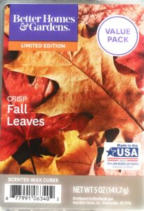 better homes & gardens scented wax cubes (fall leaves, 5.0 oz)