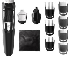 philips norelco multi groomer mg3750/60-13 piece, beard, face, nose, and ear hair trimmer and clipper