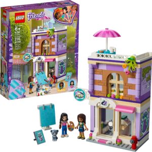 lego friends emma’s art studio 41365 building kit (235 pieces)