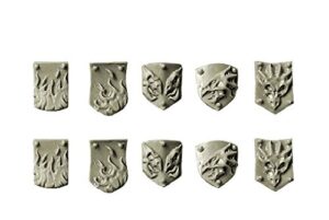 spellcrow conversion bits: small shields for salamanders dragons knights