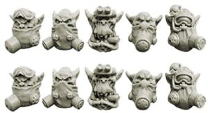 spellcrow orcs: heads in gas masks