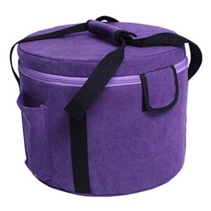 purple colored canvas carrier for holding crystal singing bowl 12"