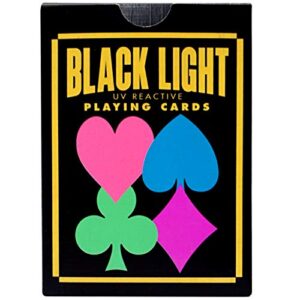 island dogs 51522 black light playing cards, multicolor