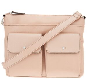 tignanello voyager convertible cross body w/rfid protection, metallic rose