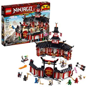 lego ninjago legacy monastery of spinjitzu 70670 battle toy building kit includes ninja toy weapons and training equipment for creative play (1,070 pieces)