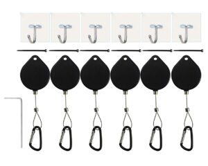 ds.distinctive styl vr accessories cable management 6 packs - drill free retractable ceiling suspension system for htc vive/htc vive pro virtual reality/oculus rift/playstation vr/microsoft mr