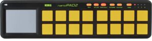 korg nanopad2 slim-line usb controller - orange/green