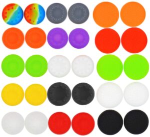 30pcs joystick thumb stick grips cap gamepad replacement parts colorful rubber cover compatibled for ps3 / ps4 / xbox 360 / xbox one analog controllers