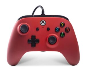 power a enhanced wired controller for xbox one & windows 10 - red