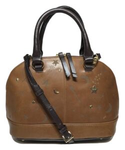 tignanello vintage leather andromeda mini dome crossbody, etched rust