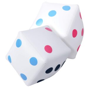 gosports giant 2 ft inflatable dice 2 pack - huge size with rapid valve inflation