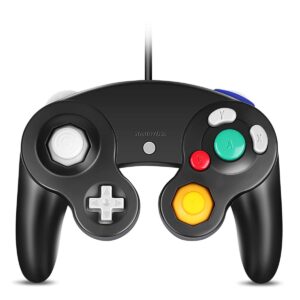 voyee pc controller, replacement for gamecube controller, compatible with wired usb gamecube controller/pc windows 7 8 10 (black)