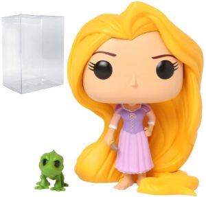 pop disney princess: tangled - rapunzel & pascal funko vinyl figure (bundled with compatible box protector case)