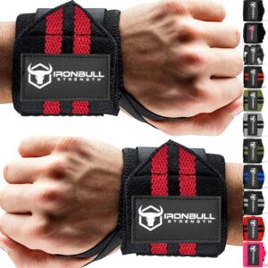 wrist wraps for weightlifting (uspa & ipl approved) - 18” premium quality wrist straps for weightlifting - weight lifting wrist wraps with thumb loop - best gym wrist wraps for lifting weights, curls & dips - lifting wrist wraps for bench, powerlifting &