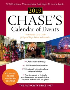 chase's calendar of events 2019: the ultimate go-to guide for special days, weeks and months