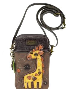 chala giraffe cellphone crossbody handbag - convertible strap