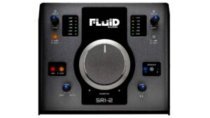 fluid audio sri-2 : 2x2 usb desktop wedge w/24-bit/192khz + 48v phantom power + 2x stereo monitor outputs + 2x class a mic pres + giant volume knob