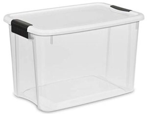 sterilite 30 quart ultra clear plastic stackable storage tote container with latching lid (36 pack)